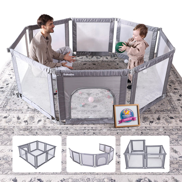 Foldable Baby Playpen: Adjustable Safety Play Yard for Toddlers | Babelio